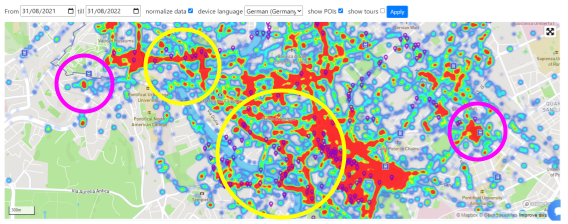 Big data analytics in destination management with GPS heatmaps